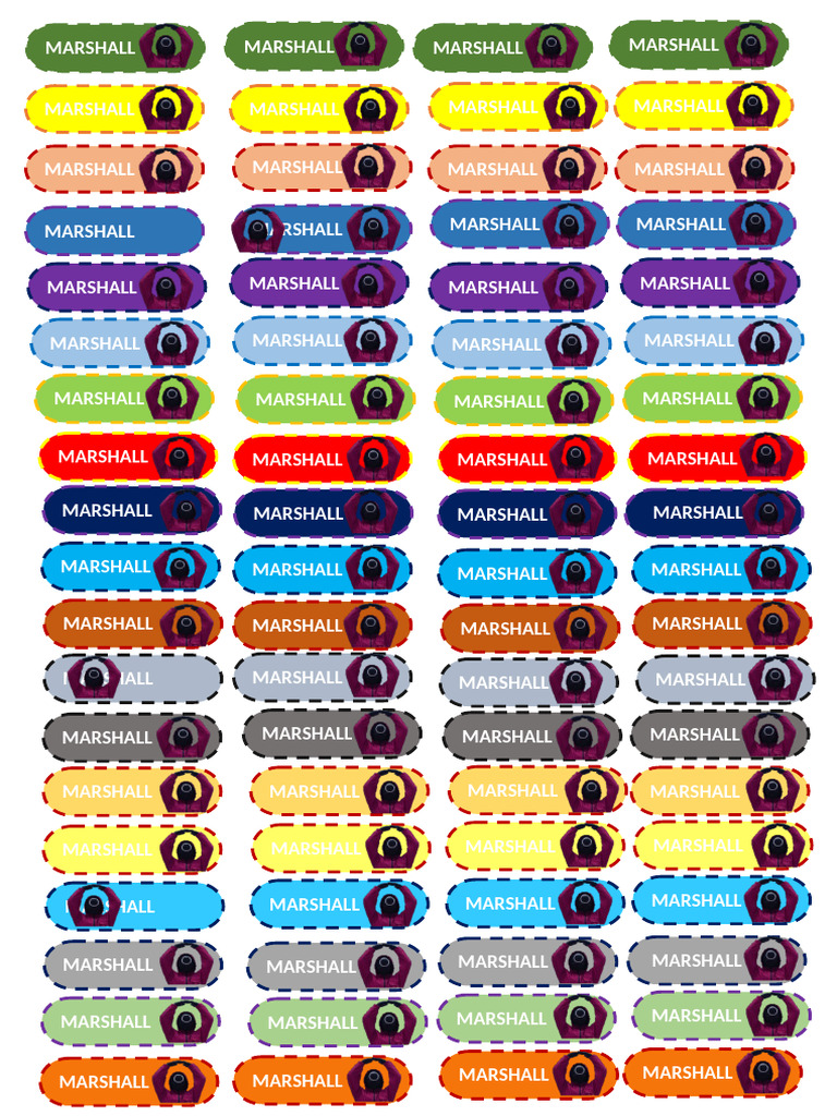 Sticker Lapices Marshall | PDF