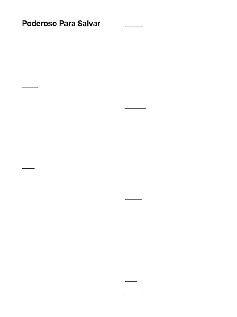 Poderoso Para Salvar - D | PDF