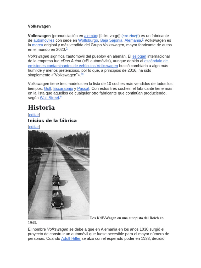 Volkswagen | PDF | Volkswagen | Grupo Volkswagen