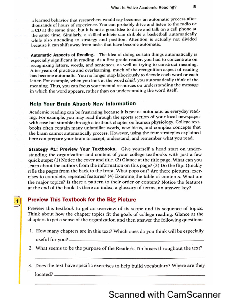 Unit 1 Reading Strategies | PDF