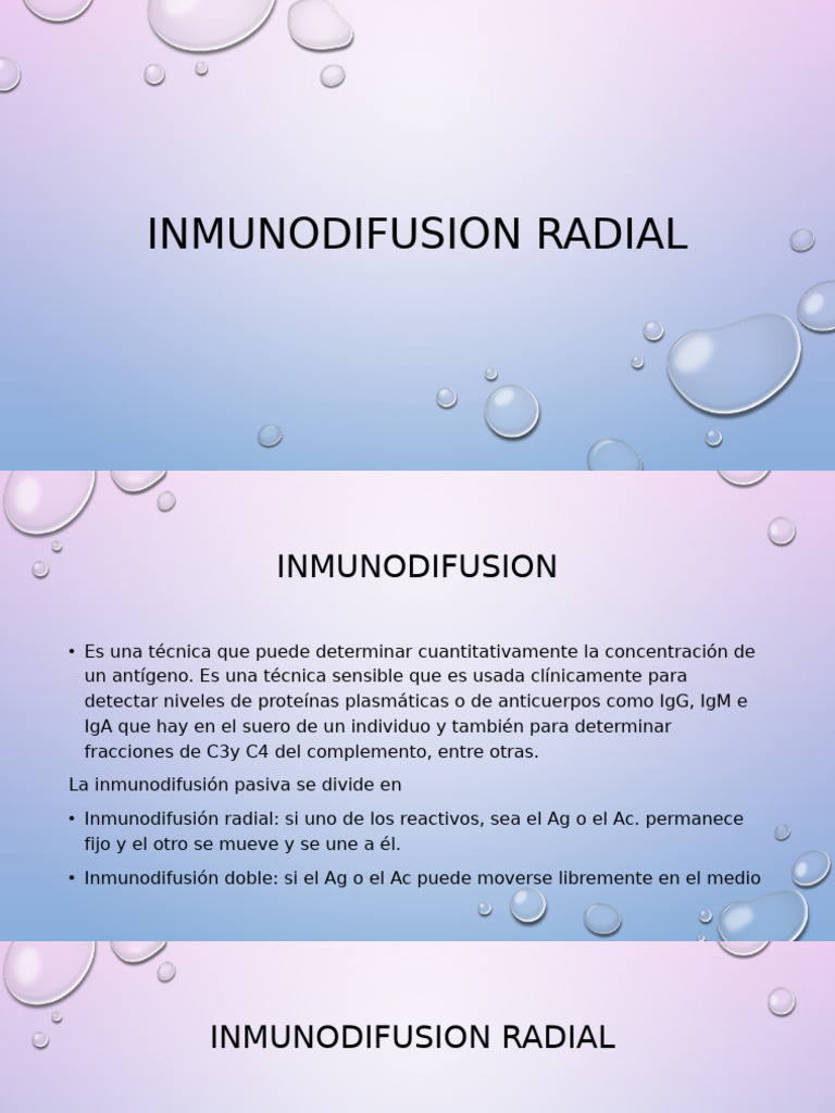 Inmunodifusion Radial | PDF