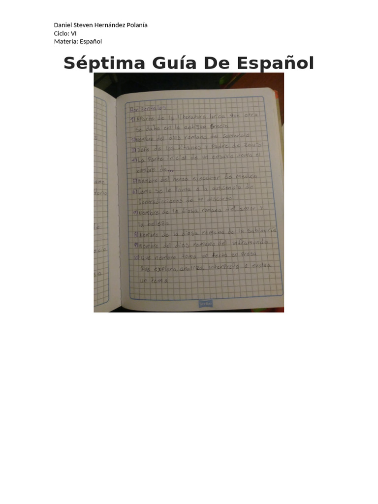 Séptima Guía de Español | PDF