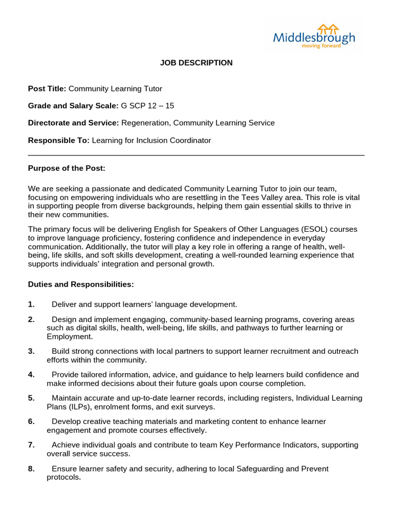 MID1098380 Community Learning Tut May 25 | PDF | English As A Second Or ...