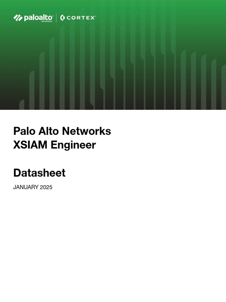 Xsiam Engineer Datasheet | PDF | Information Technology Management ...