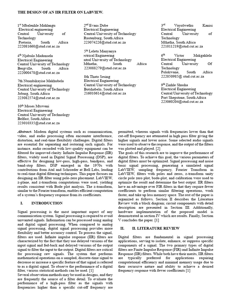 Assignment 5 Digits | PDF | Filter (Signal Processing) | Digital Signal Processing