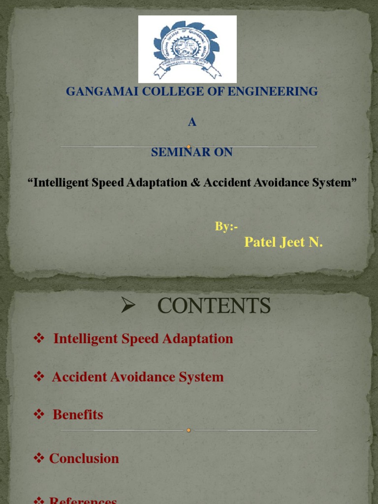 Intelligent Speed Adaptation & Accident Avoidance System | PDF | Anti ...