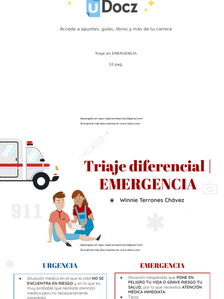 Guía de Triaje en Emergencias Médicas | PDF | Enfermedades y trastornos ...