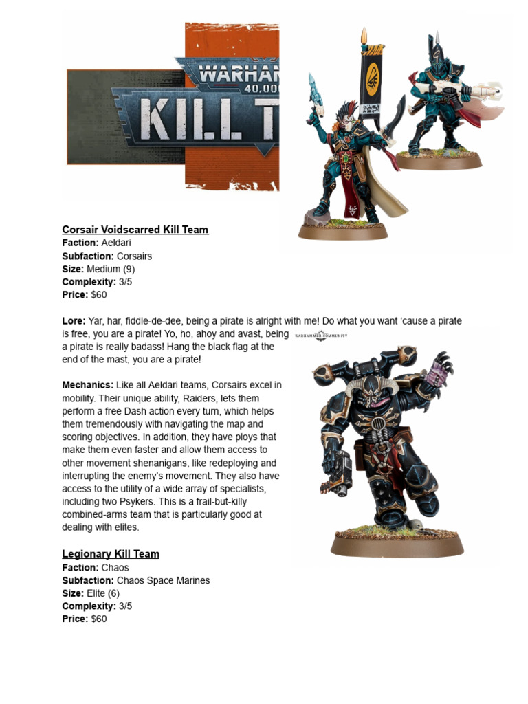 Kill Team Primer - Bespoke Teams | PDF | Inquisition