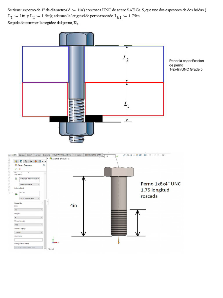 Perno A Tension | PDF | Tornillo | Materiales de construcción