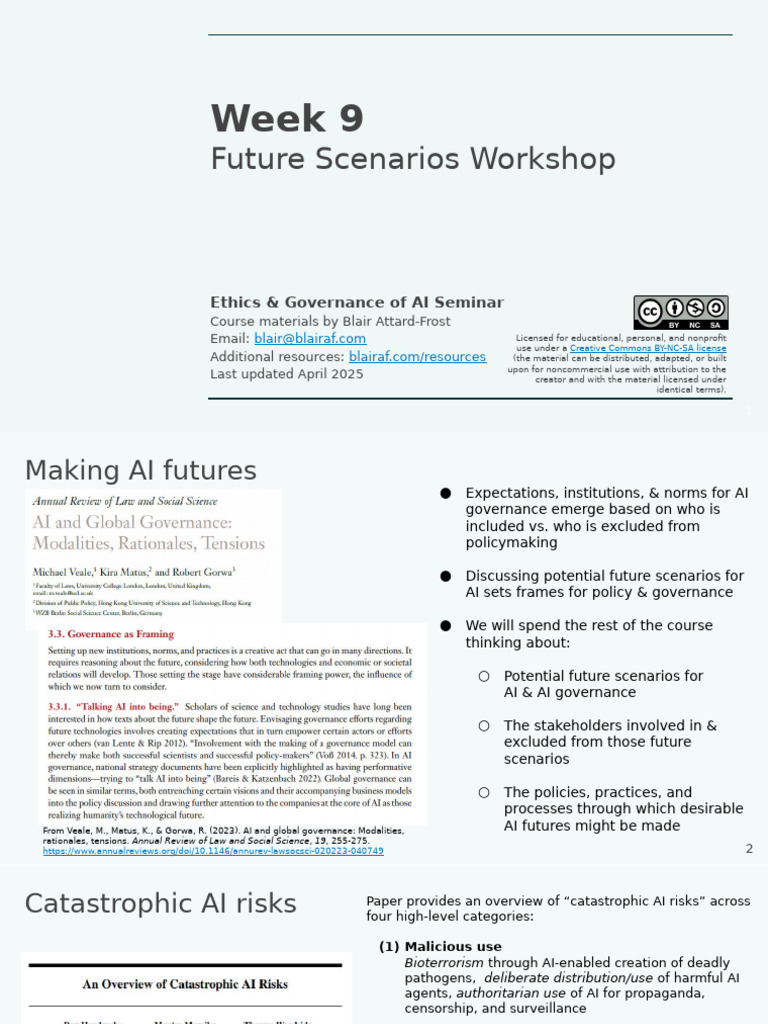 AI Governance: Future Scenarios Workshop | PDF | Artificial ...