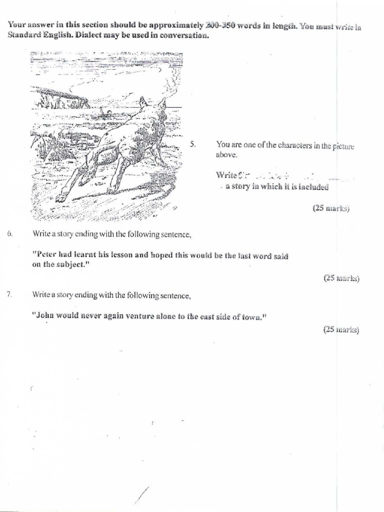 Short Story Writing-Practice Questions | PDF