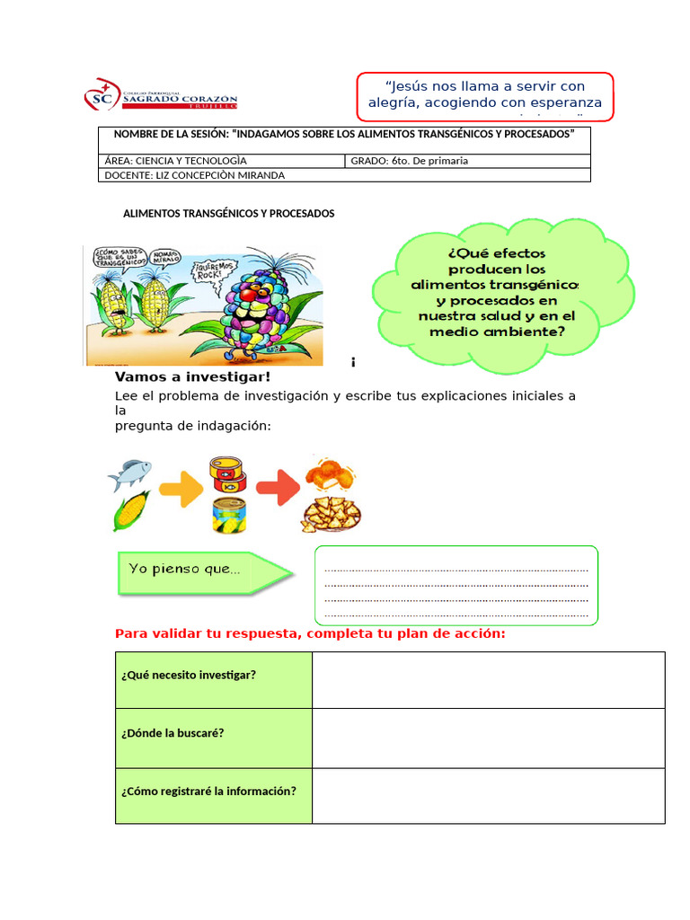 Alimentos Transgénicos y Procesados: Guía Escolar | PDF | Alimentos ...