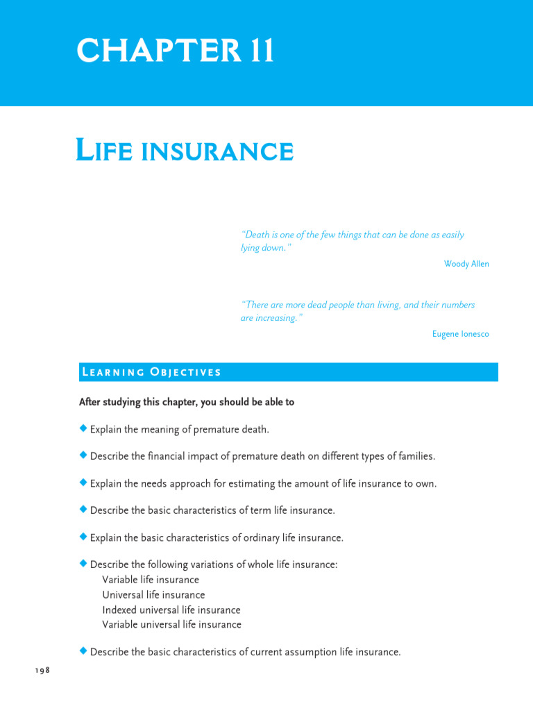 Chapter 5 Risk | PDF | Life Insurance | Insurance