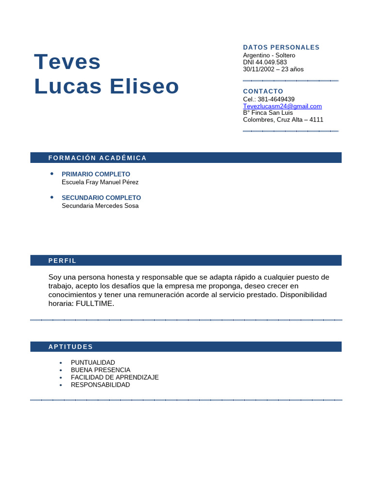 Teves Lucas Eliseo | PDF