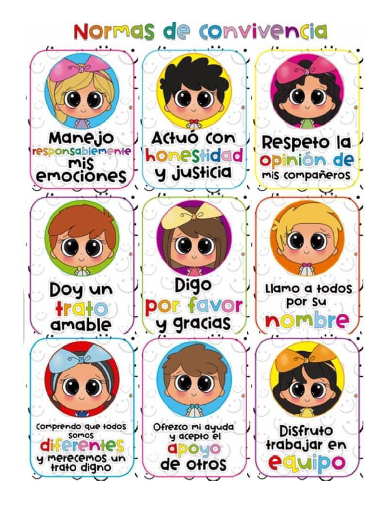 Normas de Convivencia Imagenes | PDF