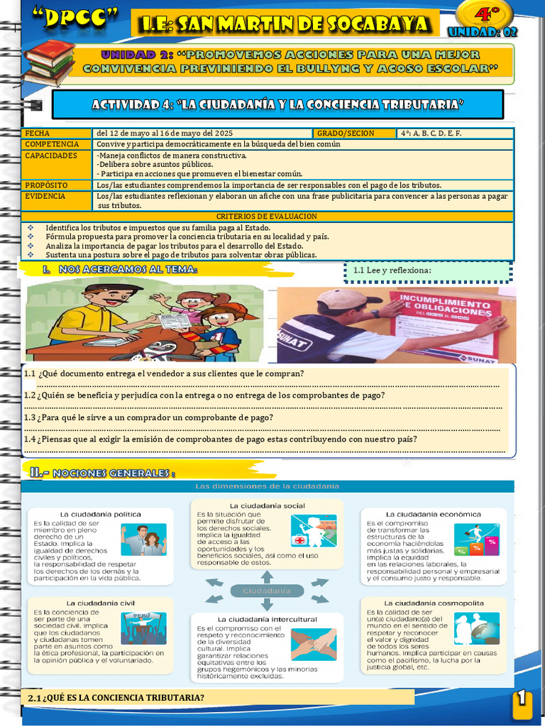 Actv - 04 - Unid-2 - DPCC - 4° - 2025 | PDF | Impuestos