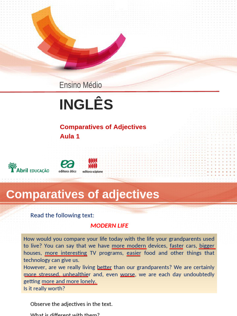 Comparatives of Adjectives Explained | PDF