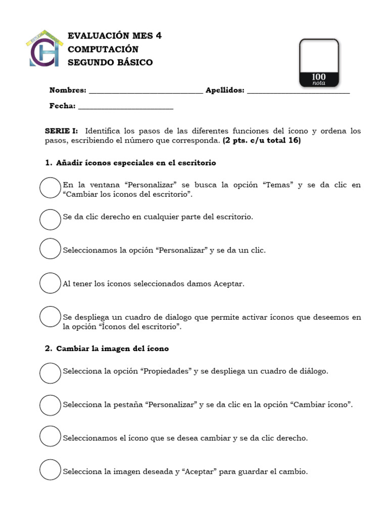 IIB Mes-04 E Examen Compu | PDF | Windows 10 | Microsoft Windows