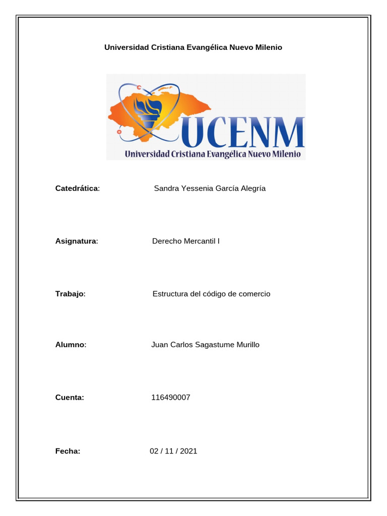 Estructura Del Codigo de Comercio | PDF