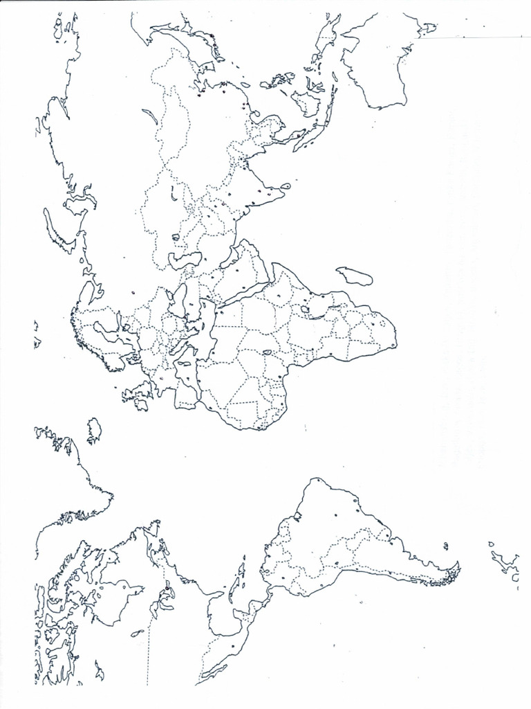 Slijepa Karta Svijeta Sa Gradovima | PDF