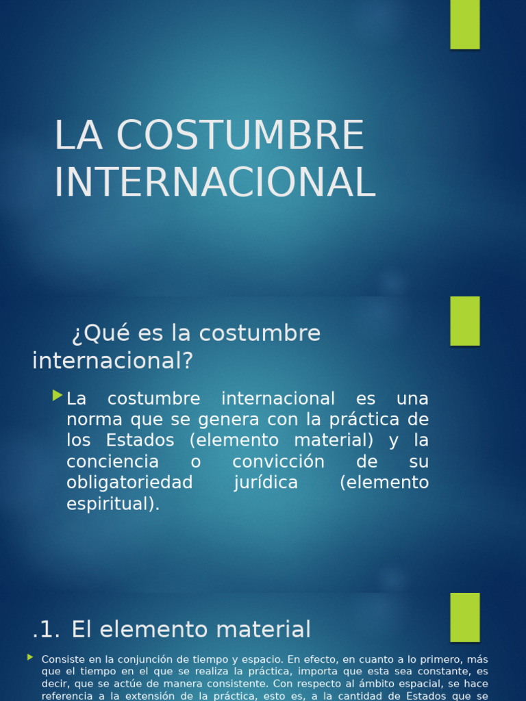 La Costumbre Internacional .. | PDF | Ley internacional | Justicia