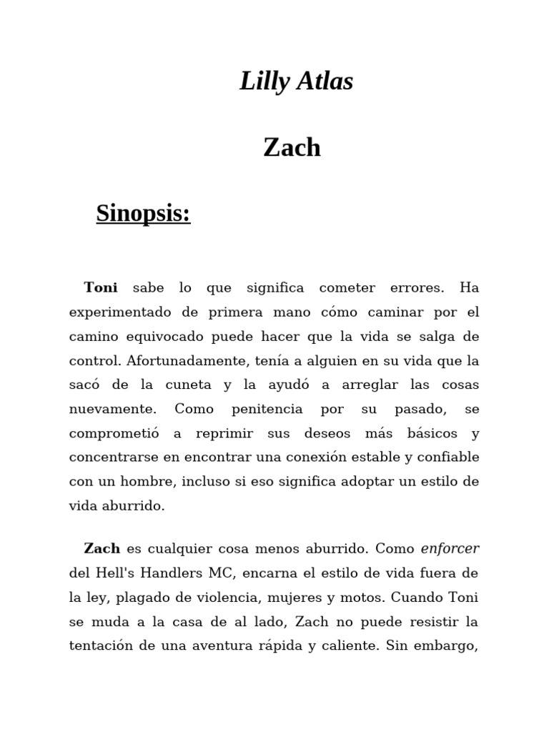 Zach Lilly Atlas. MC | PDF