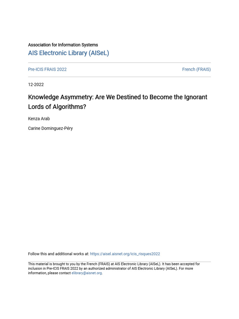 Knowledge Asymmetry - Are We Destined To Become The Ignorant Lords ...