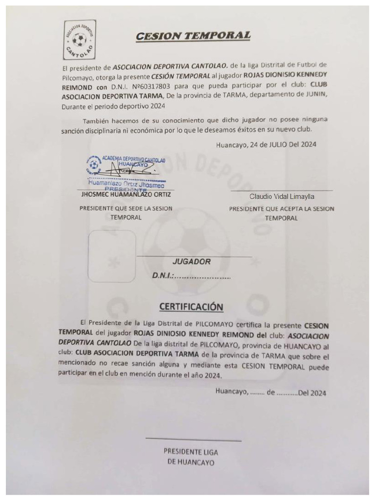 Cesion Temporal | PDF