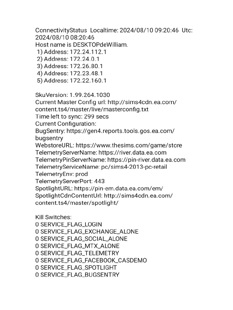 Connection Status | PDF