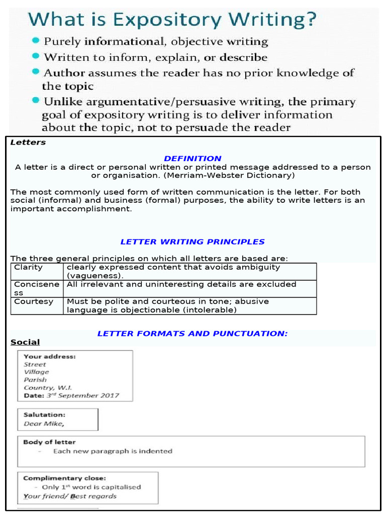 English A Revision Handout | PDF | Memorandum | Communication