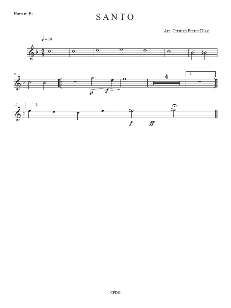 SANTO GOSPEL - Horn in Eb | PDF