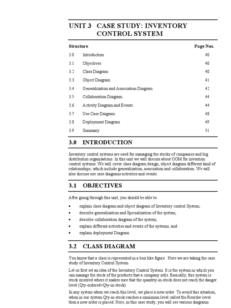 OOAD Case Study - Inventory System | PDF | Class (Computer Programming) | Use Case