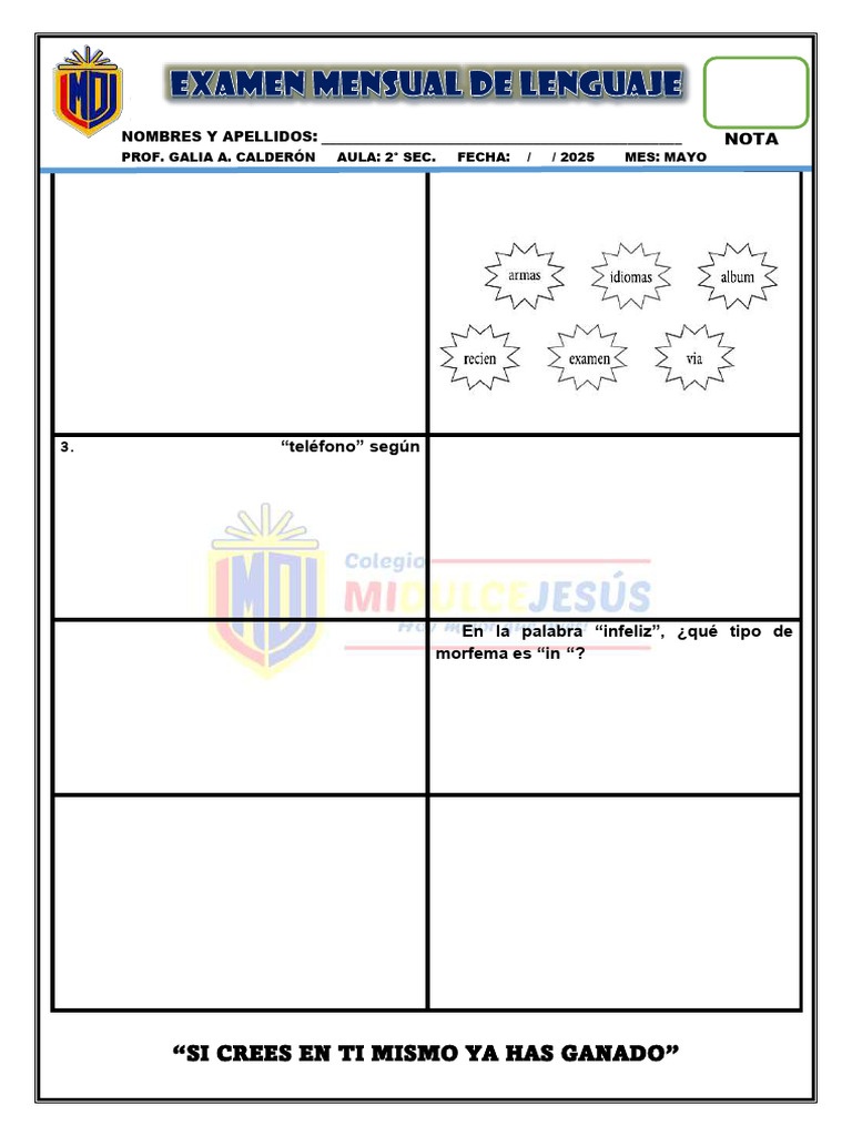 Em-Lenguaje 2°sec | PDF