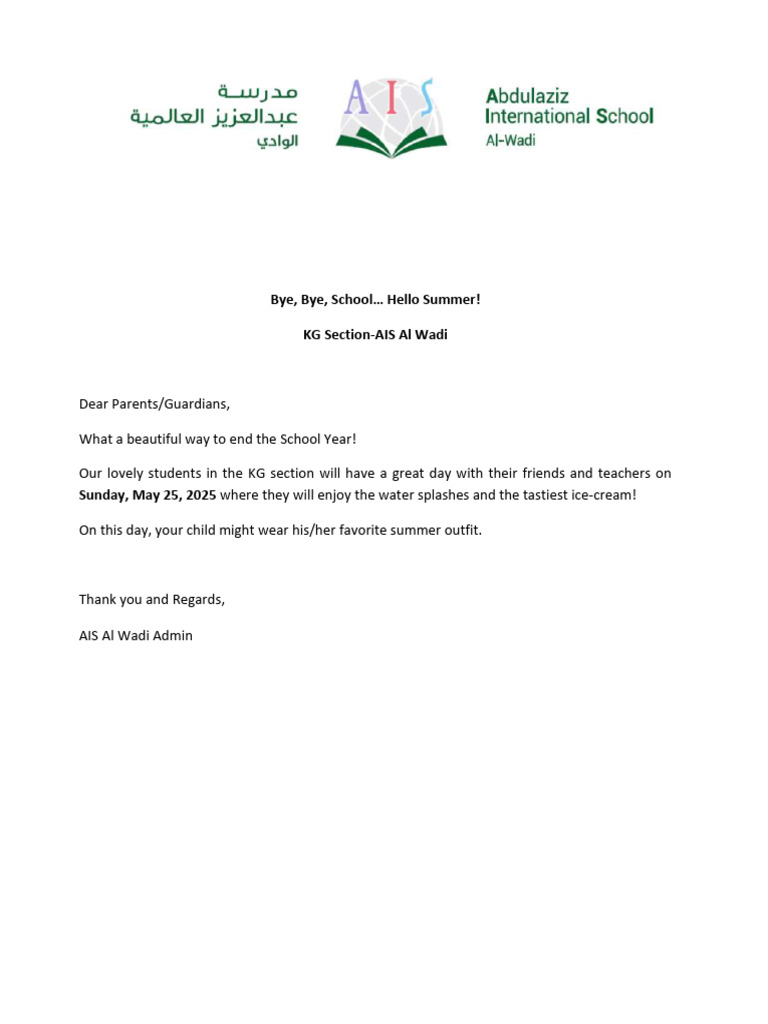 Bye Bye School | PDF