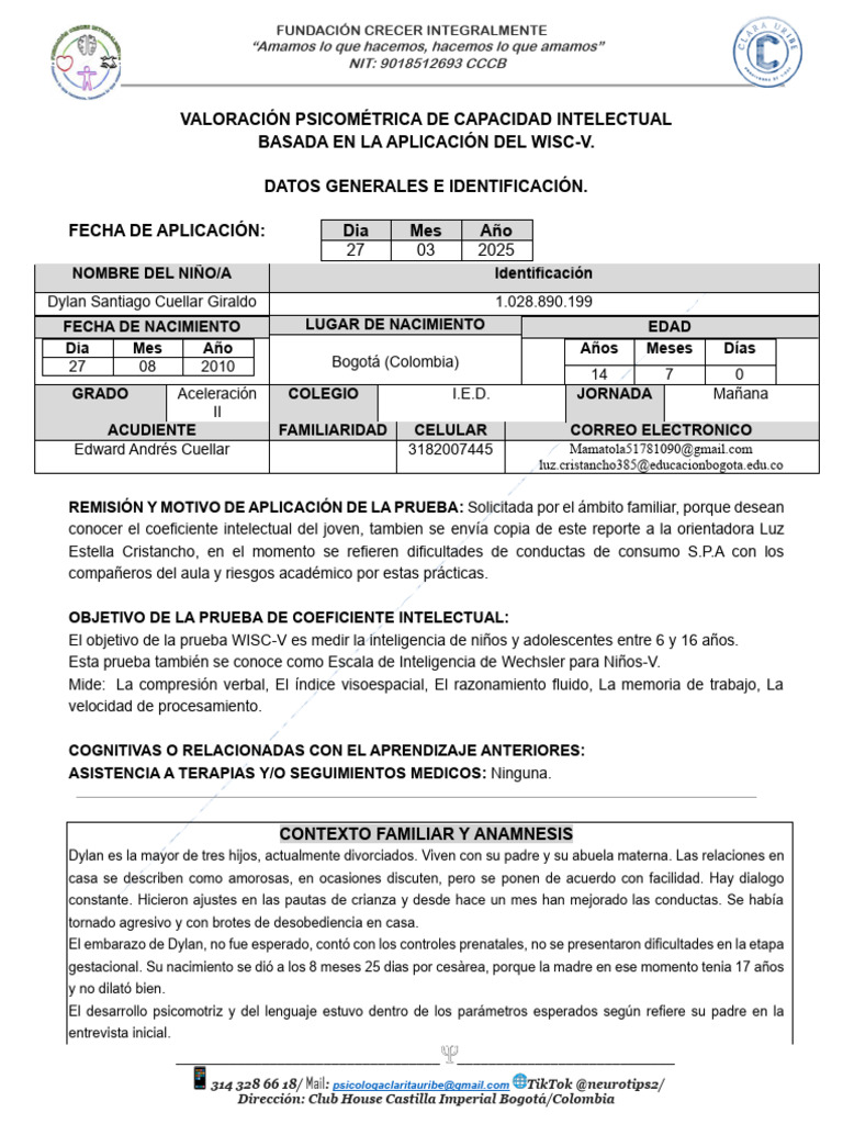 Dylan Santiago Cuellar Giraldo | PDF | Terapia de conducta cognitiva ...