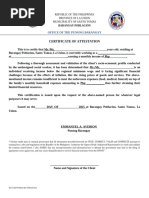 Certificate of Attestation Editable Form | PDF