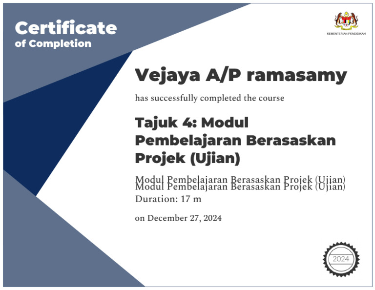 Tajuk 4 - Modul Pembelajaran Berasaskan Projek (Ujian) | PDF