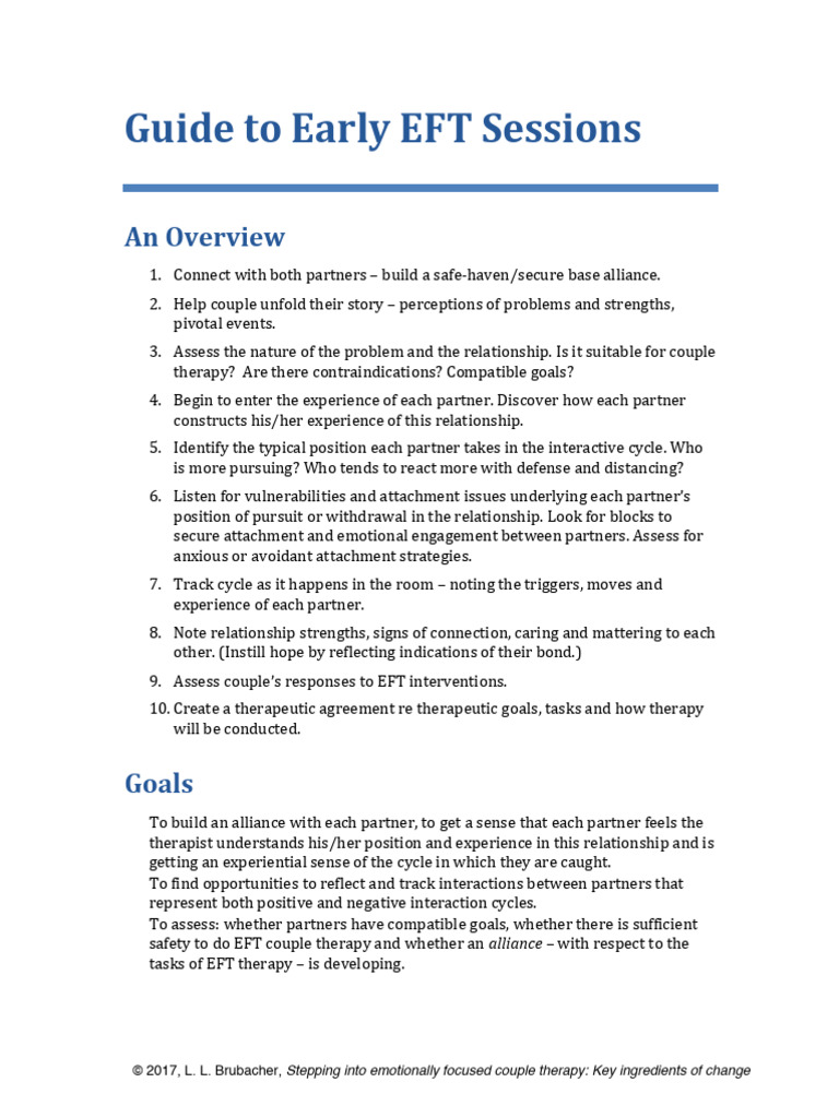 A Guide To Early EFT Sessions. | PDF | Emotions | Psychotherapy
