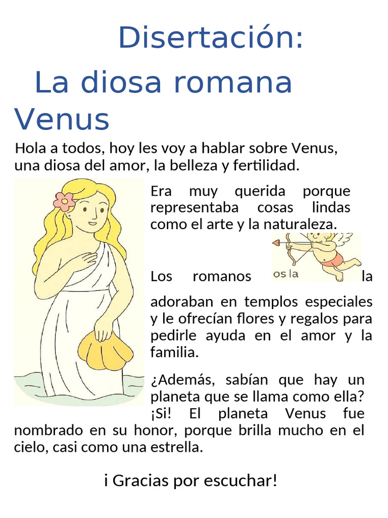 La diosa Venus: amor y belleza romana | PDF