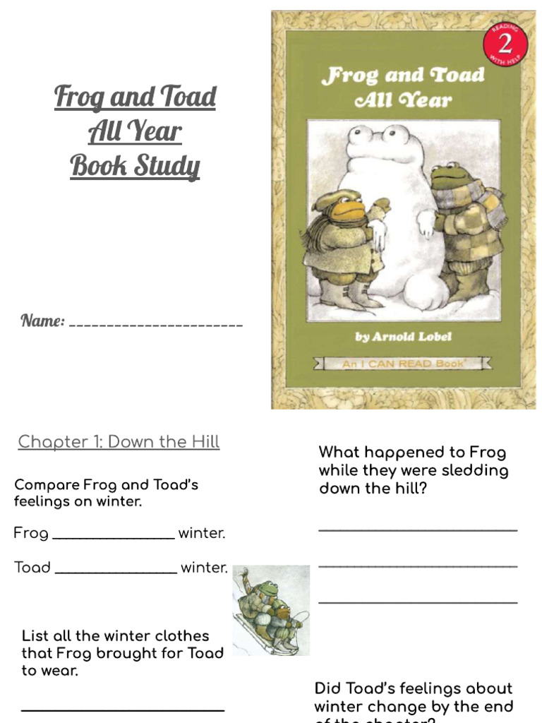 Frog and Toad All Year Book Study | PDF