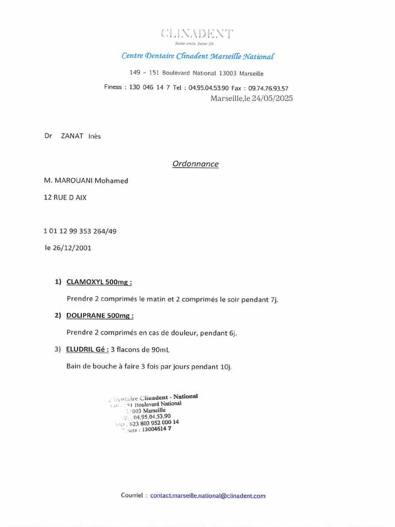 MAROUANI MOHAMED RACHID Ordonnance-De-medicaments 2025:05:24 | PDF