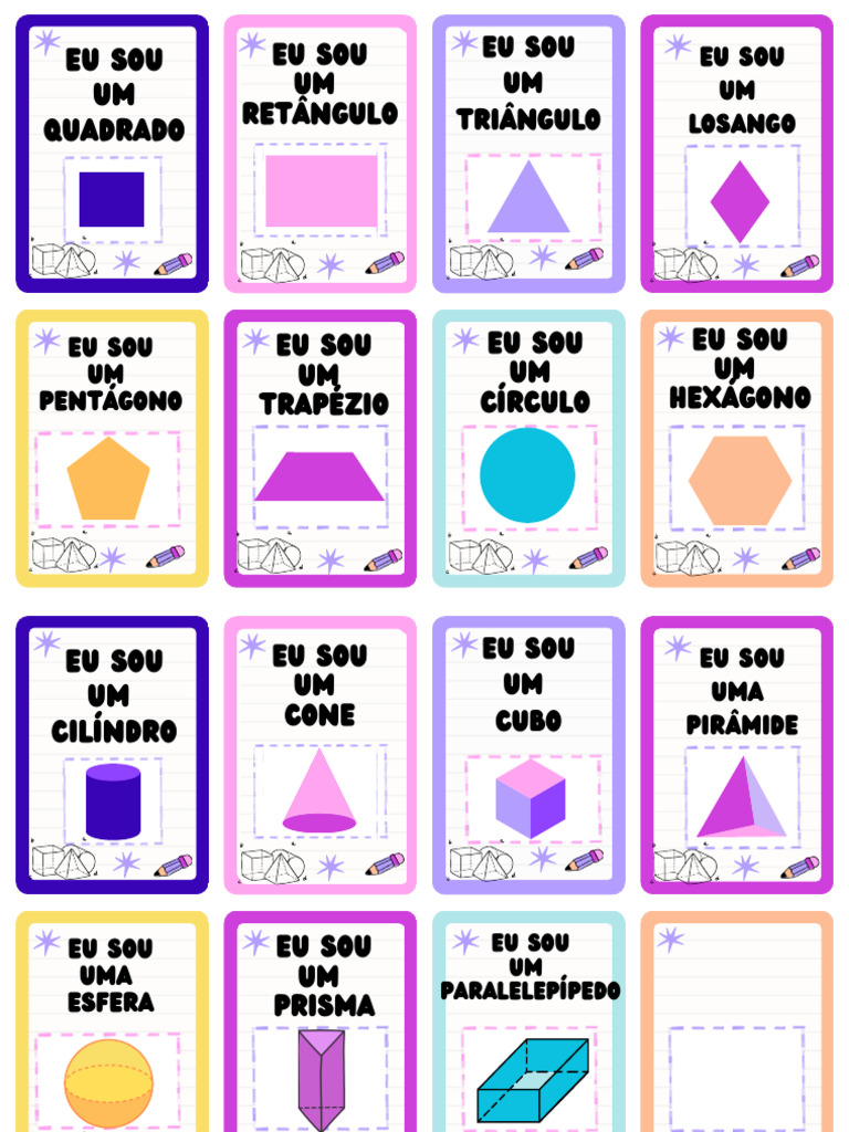 Flashcards de Figuras Geométricas | PDF