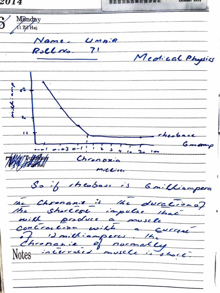 Medical Physcis Rheobase and Chronaxie | PDF