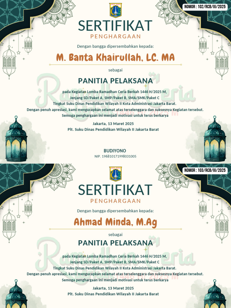 PANITIA RCB JB II (1) | PDF