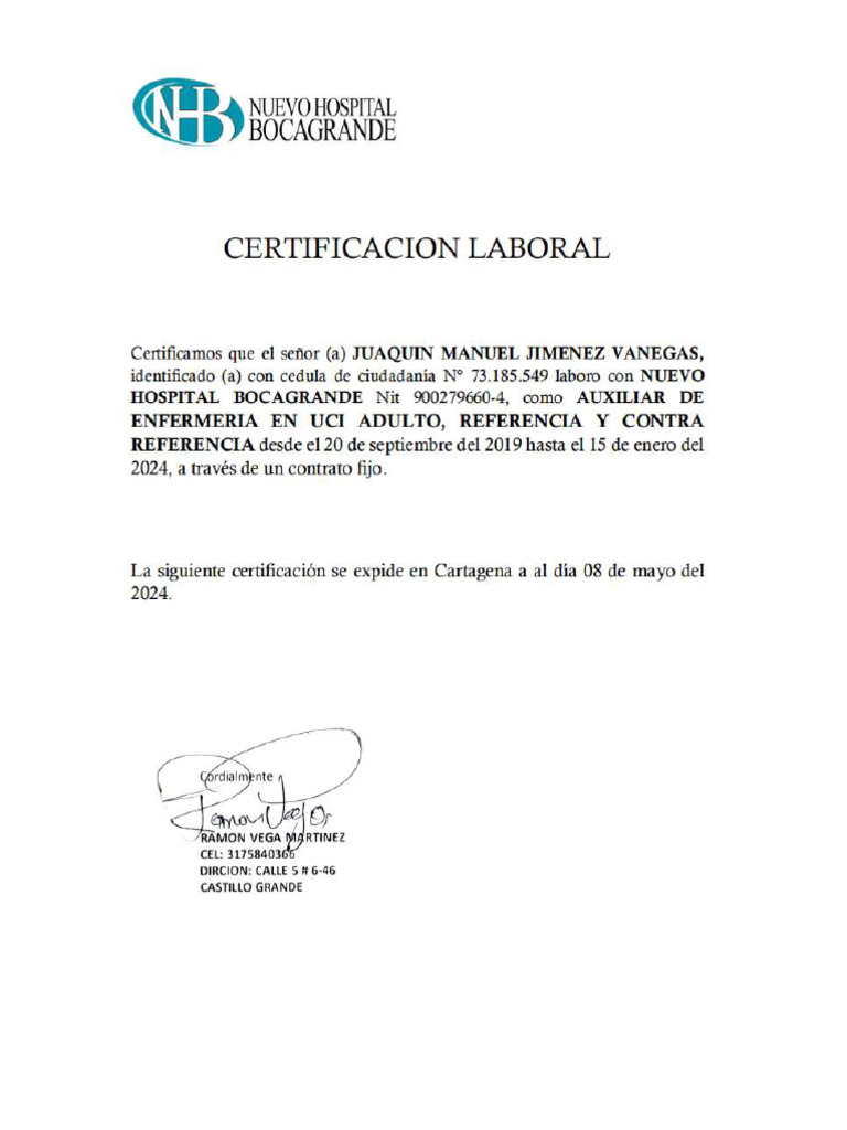 Experiencia Laboral | PDF