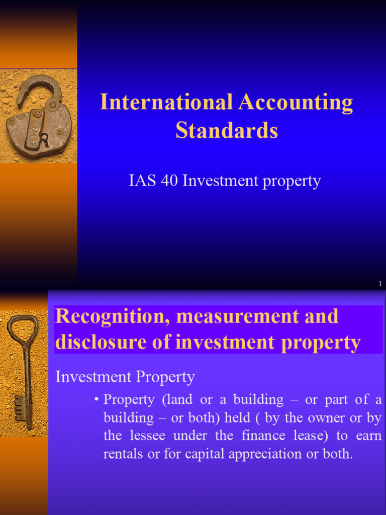 IAS 40 Investment Property | PDF | Fair Value | Depreciation