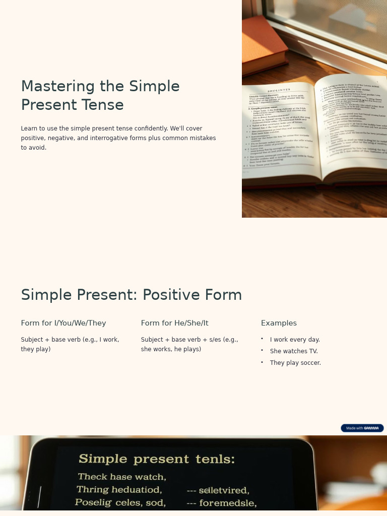 Mastering The Simple Present Tense | PDF