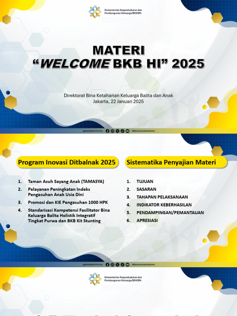 Materi Welcome Bkb Hi 2025_rev | PDF