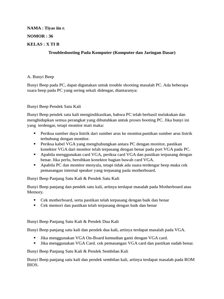 Troubleshooting PC | PDF