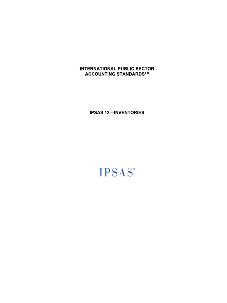 Ipsas 12 Inventories | PDF